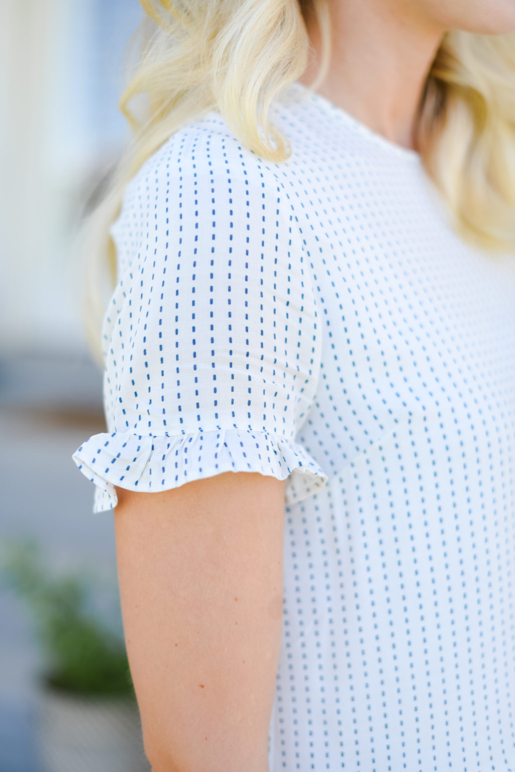 White Ruffle Sleeve Top | A Slice of Style