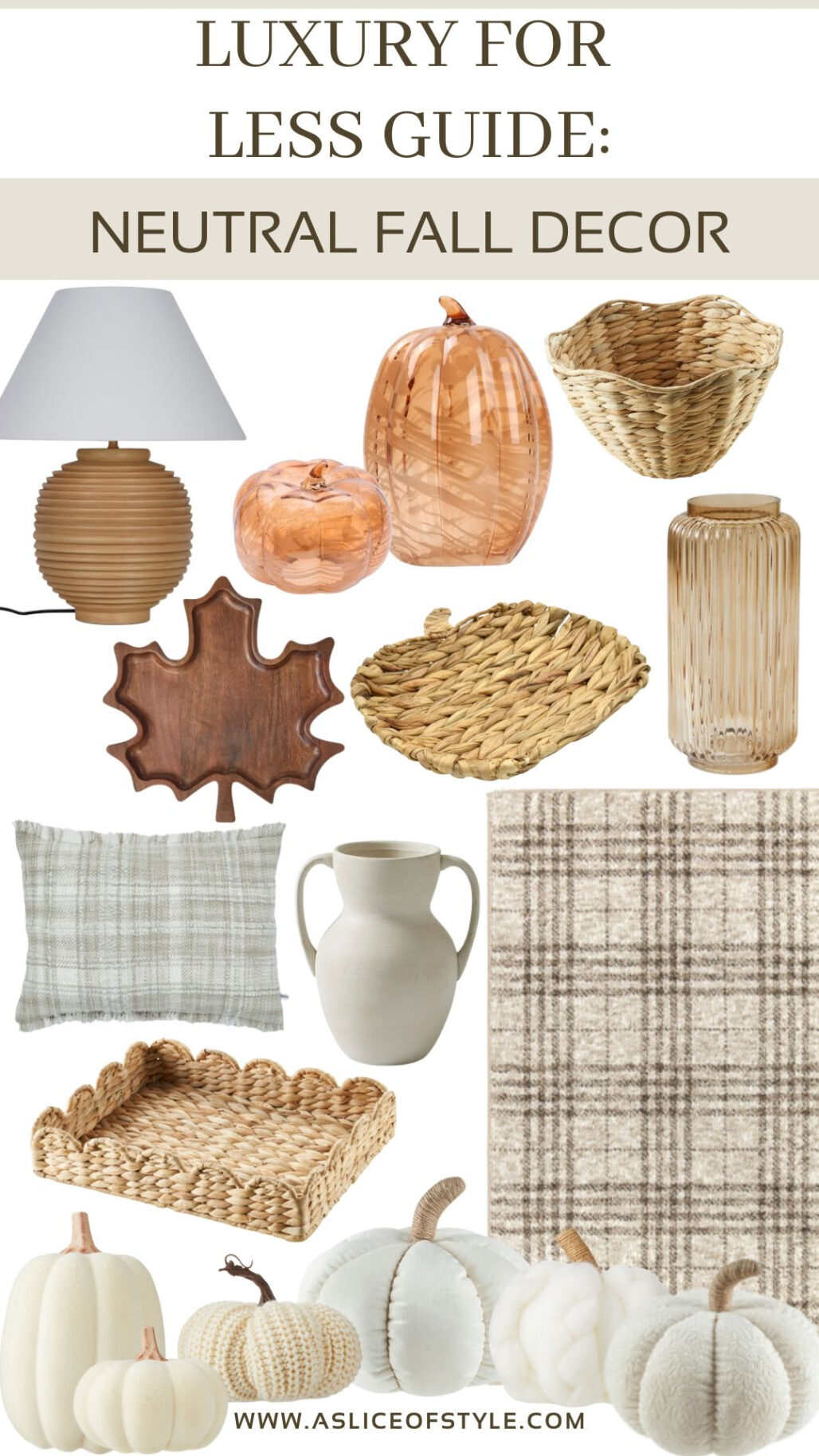 LUXURY FOR LESS GUIDE: Neutral Fall Decor | A Slice of Style